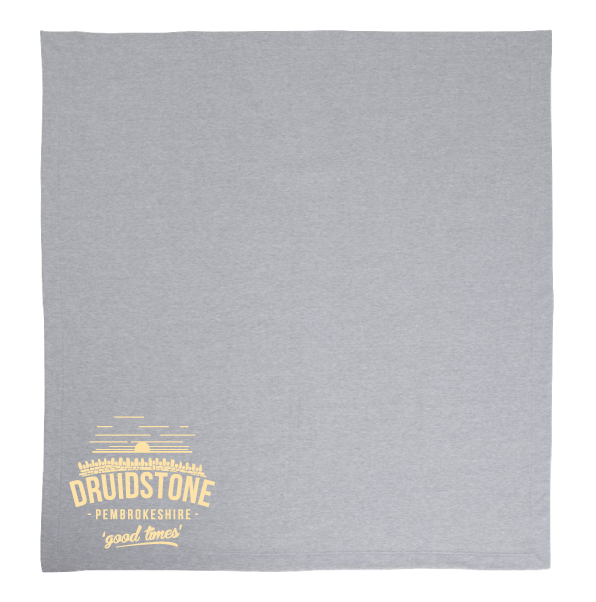 Druidstone Hotel Blankets. St Brides Bay Print and Embroidery